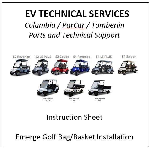 Instruction Sheet Golf Bag Rack Kit | Tomberlin Emerge #2303