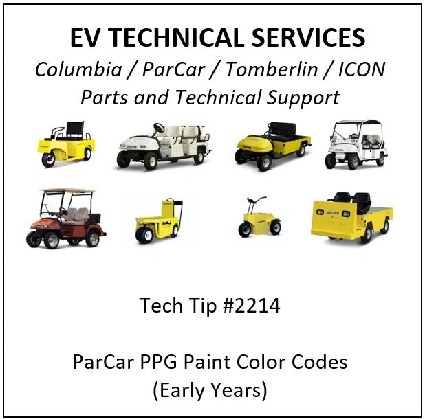 Tech Tip Columbia ParCar Paint Codes | 2214