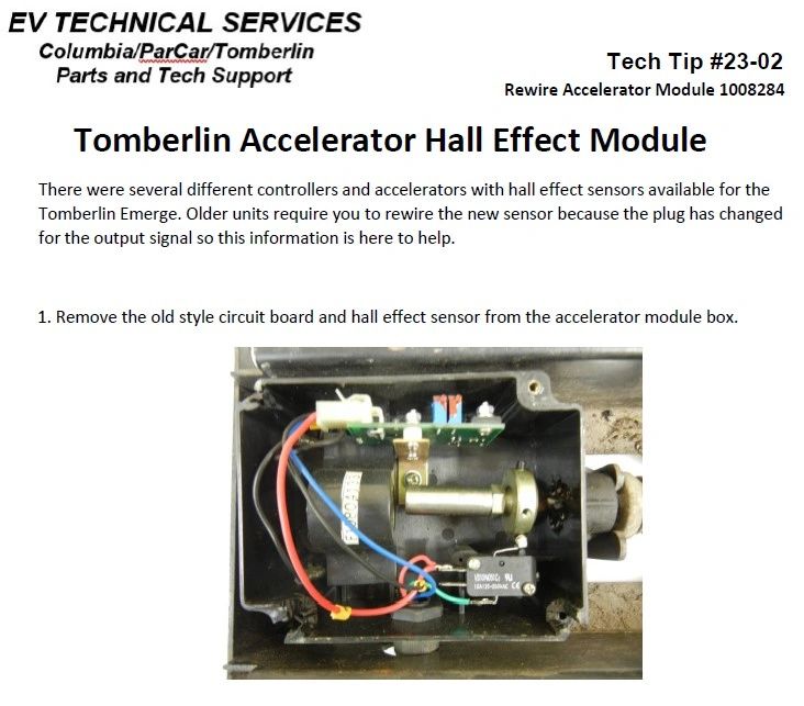 Tech Tip Tomberlin Emerge Accelerator Hall Effect Sensor Module | 2302