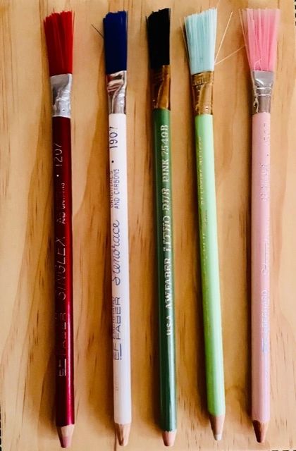 Typewriter Eraser Pencil w/Brush