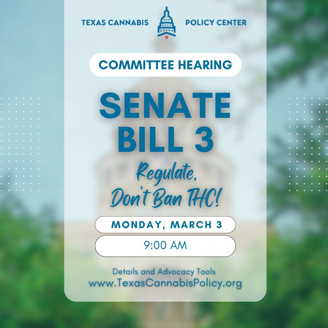 Texas: SB 3 Scheduled for a Hearing on Monday, March 3 at 9am
