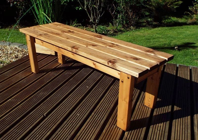 Wooden Garden Solid Form Bench