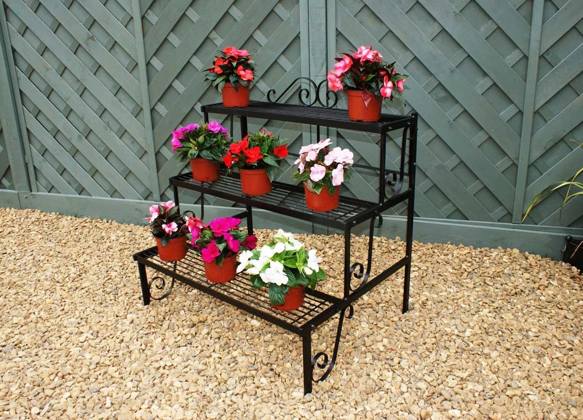 Tiered Outdoor Garden Plant Pot Stand