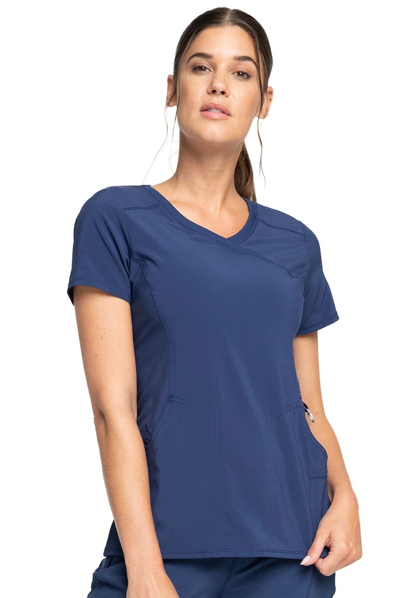 Ladies Cherokee Infinity* Mock Wrap Top- 2625A WITH Left chest Medical ...