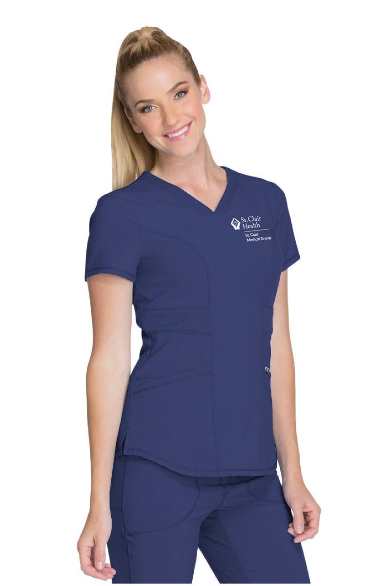 Ladies Cherokee Infinity V-Neck Top-WITH EMBROIDERY