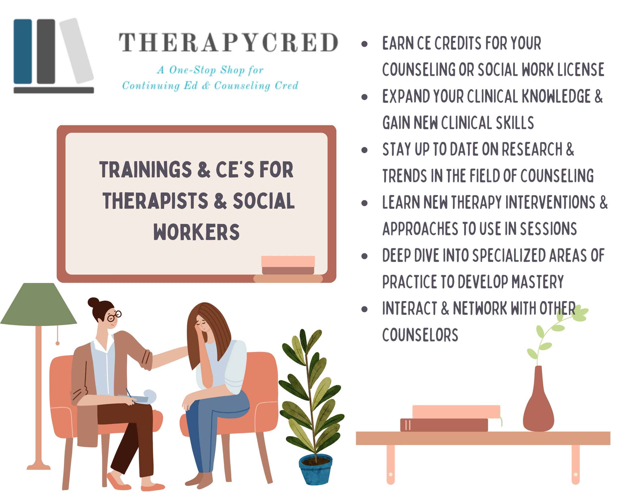 Therapy Cred - Online CE Trainings, Therapist CE Credits, Online CE ...