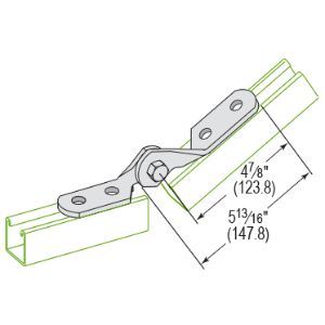 CORNER ANGLE ADJUSTABLE HINGED 4 HOLE