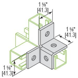 WING FITTING DOUBLE CORNER 4 HOLE EG