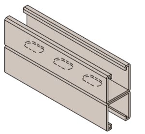 1-5/8X1-5/8X10' BACK TO BACK STRUT SLOTTED 12G 316SS