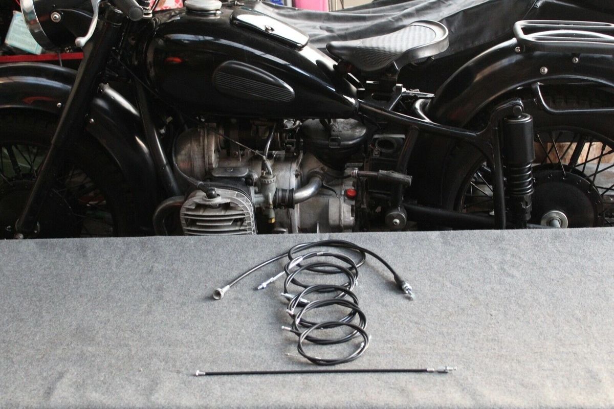 Complete Set Cables K-750 mw750 SIDECAR DNEPR MT12 with reverse handle