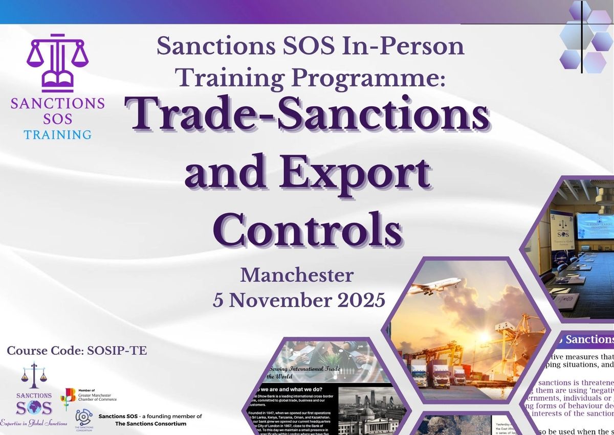 Trade-Sanctions and Export Controls Training - Manchester