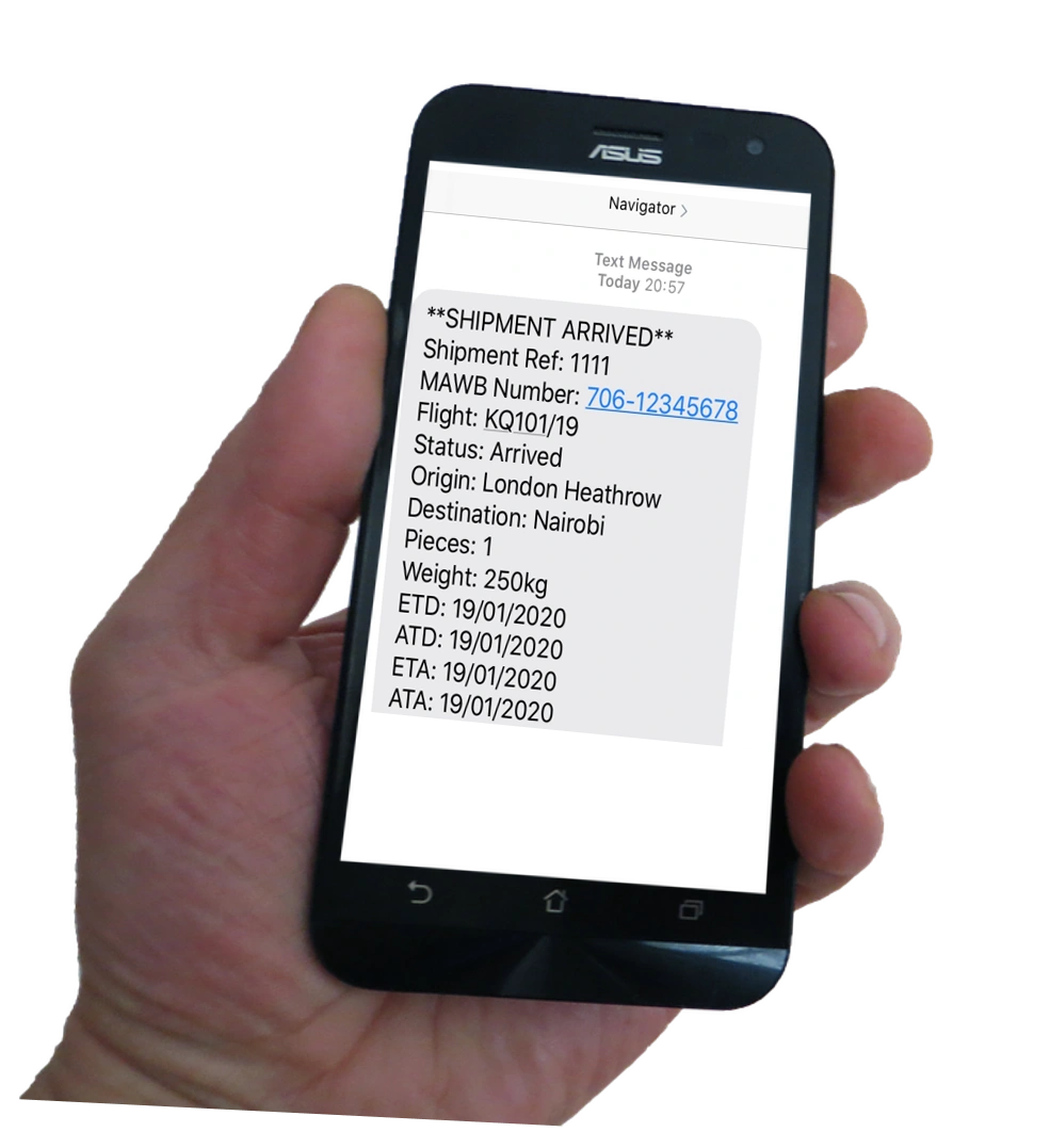 SMS Text Message Shipment Updates