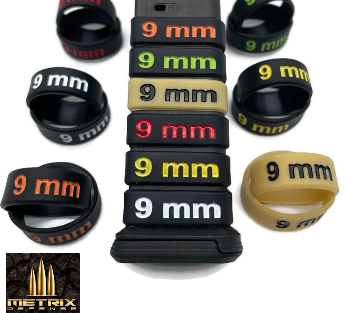 9mm Luger Magazine ID Band Quality & Thick (Pack of 3)