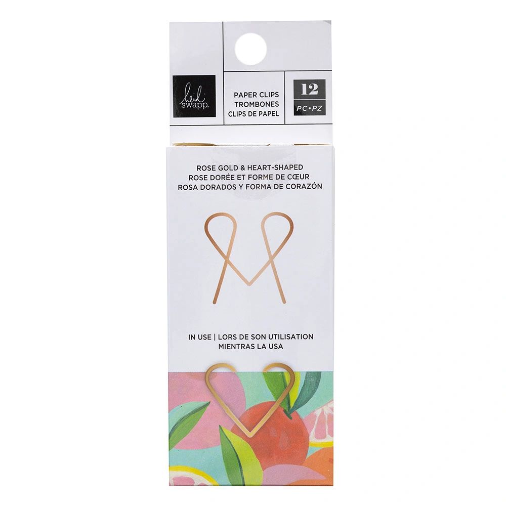 ROSE GOLD HEART PAPER CLIP - SUN CHASER - HEIDI SWAPP - AMERICAN CRAFTS