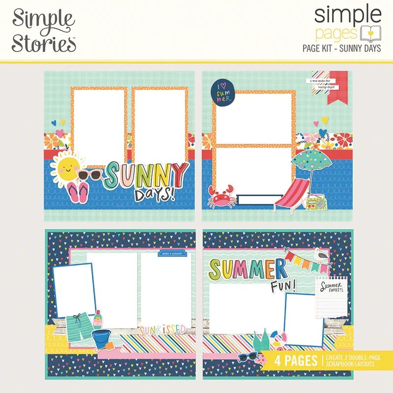 SUNNY DAYS SIMPLE STORIES PAGES PAGE KIT