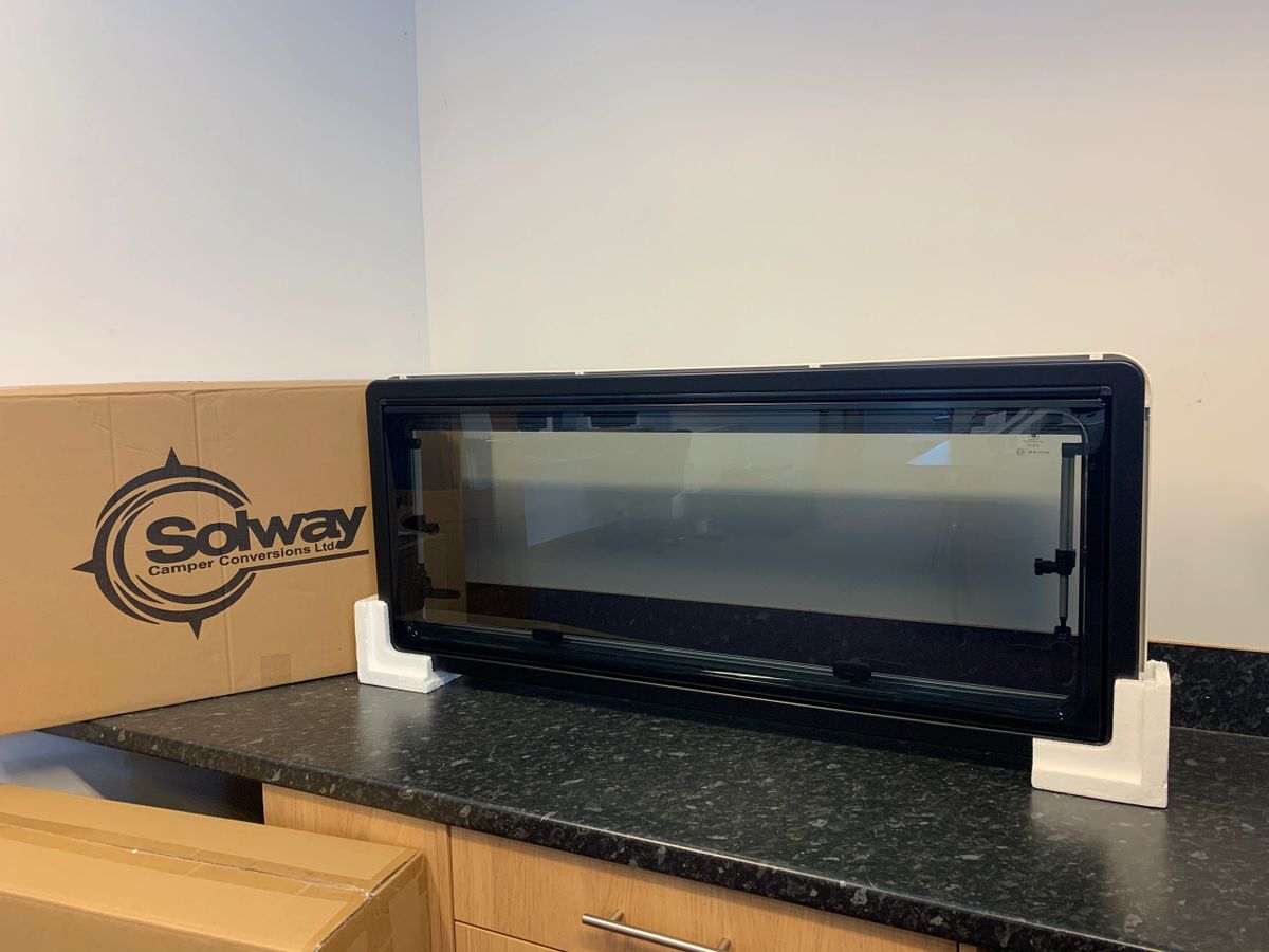 1100 x 450 Elegance Window, Double glazed Perspex, Complete with Black ...