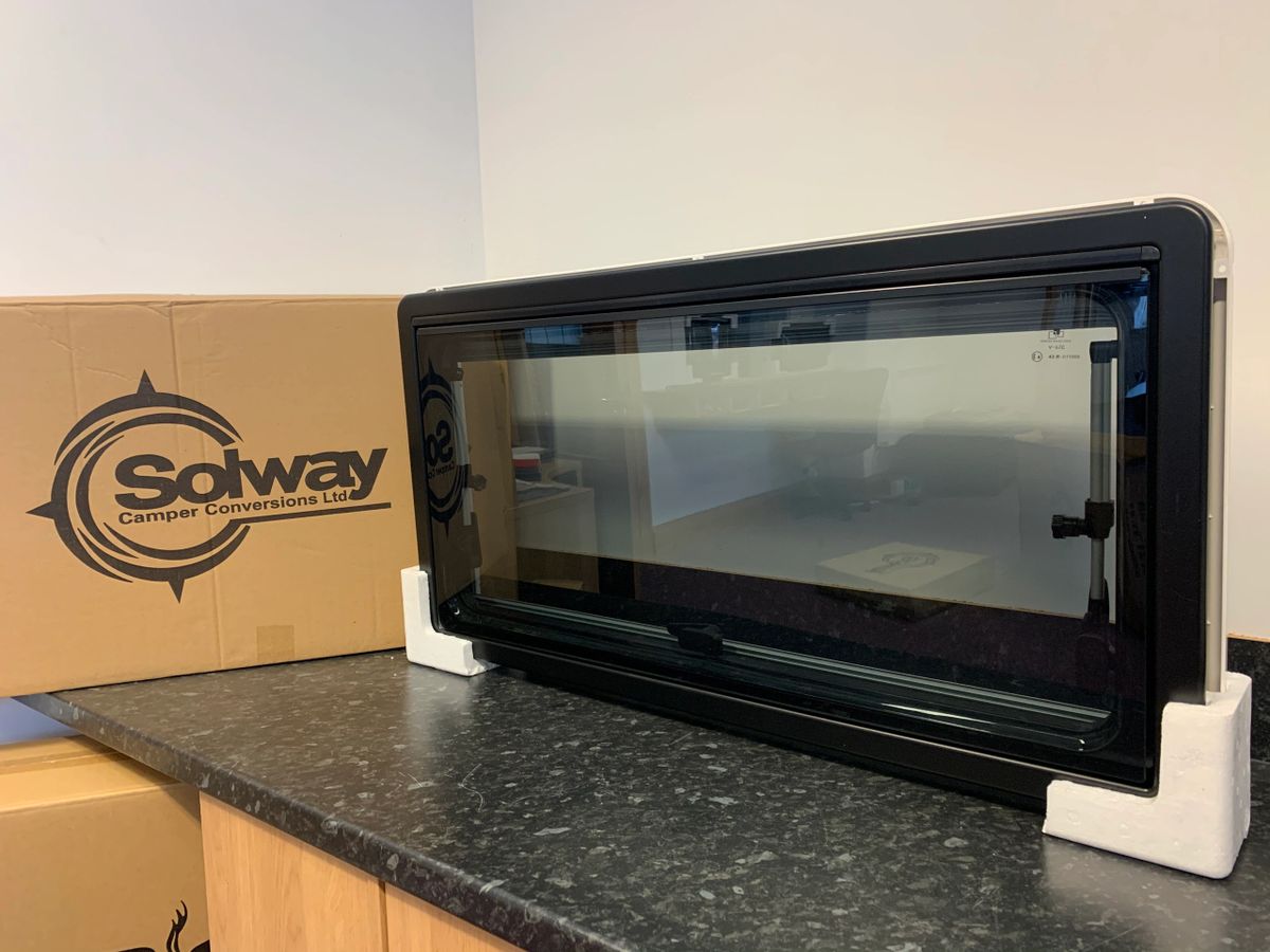 900 x 450 Elegance Window, Double glazed Perspex, Complete with Black ...