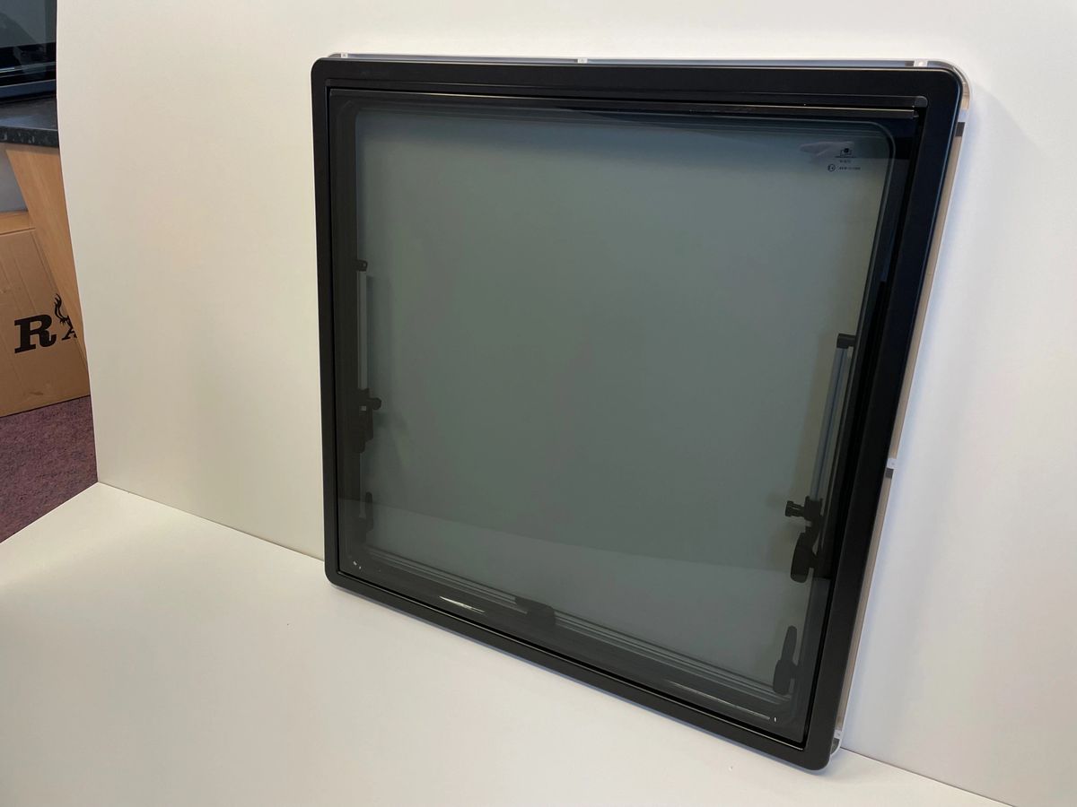 900 X 900 ELEGANCE WINDOW, DOUBLE GLAZED PERSPEX, COMPLETE WITH BLACK ...