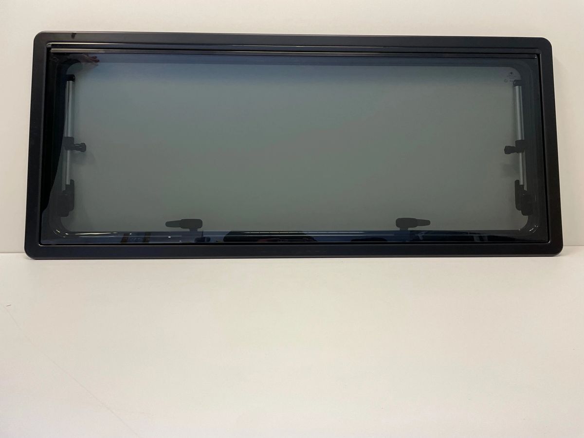 1200 X 500 ELEGANCE WINDOW, DOUBLE GLAZED PERSPEX COMPLETE WITH BLACK ...