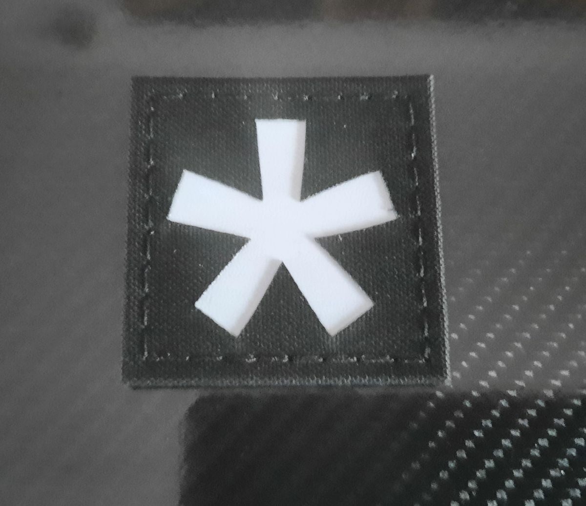 Laser cut Police ARV asterick, white (non reflective) patch.