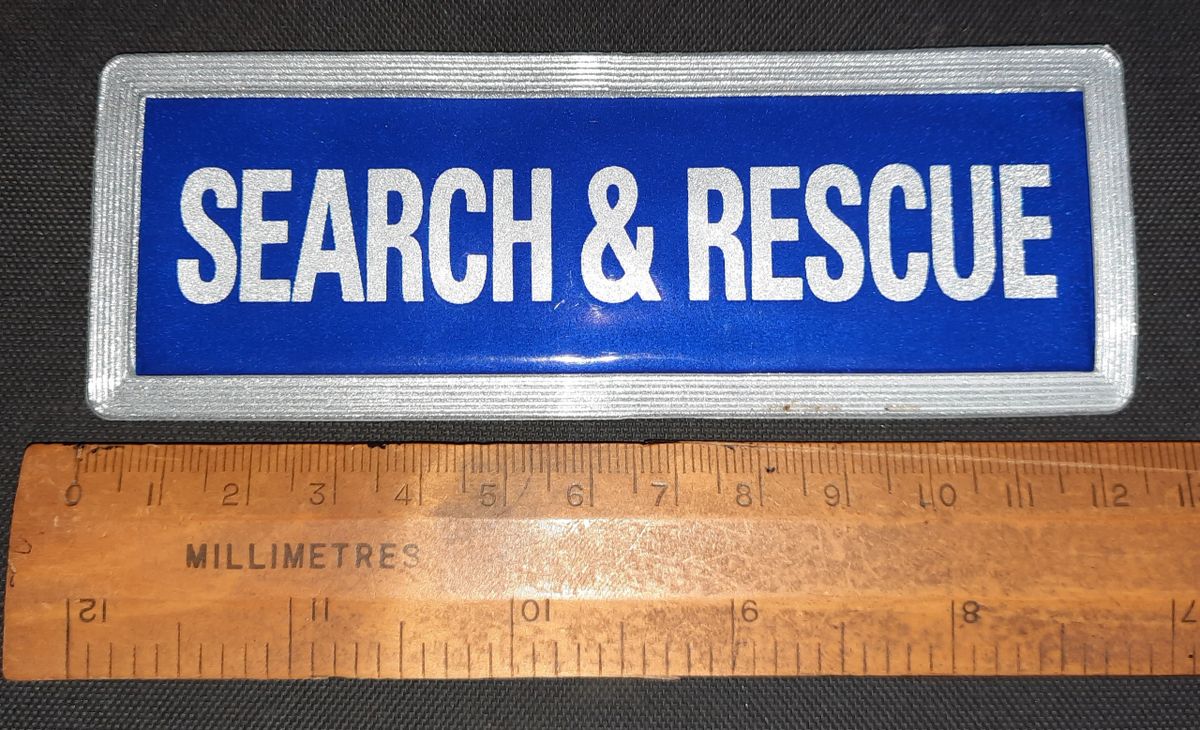 SEARCH & RESCUE encapsulated velcro badge 135mm and 250mm set