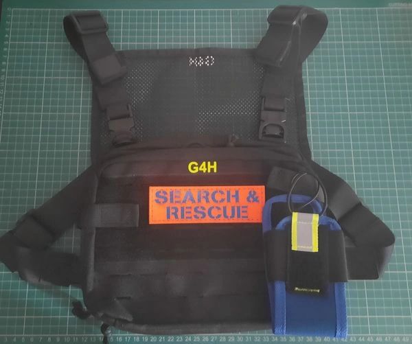 V3, black, advanced MOLLE chest rig for SAR