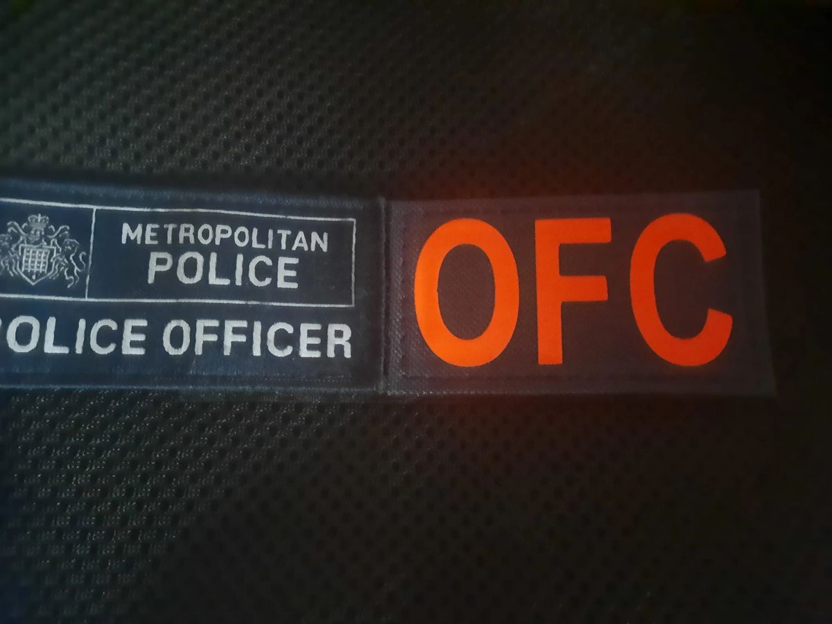 Operational Firearms Commander OFC coral neon/reflective POLICE velcro ...