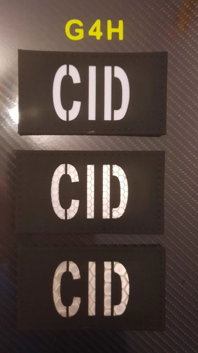 Police CID Criminal Investigation Department laser cut velcro patch 3 ...