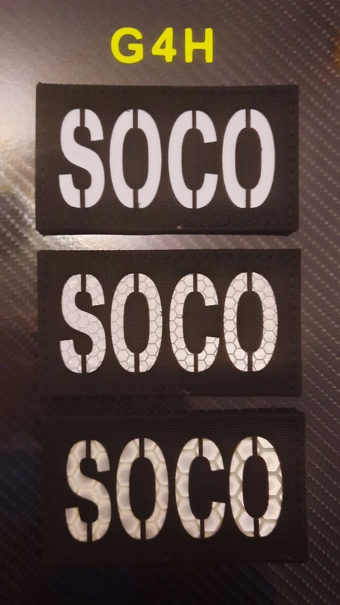Police SOCO Scene Of Crime Officer laser cut velcro patch 3 types ...