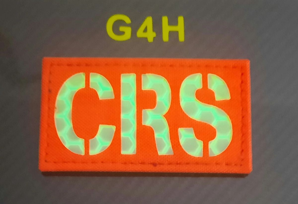 Laser cut cyflect CRS Community Rescue Service velcro patch