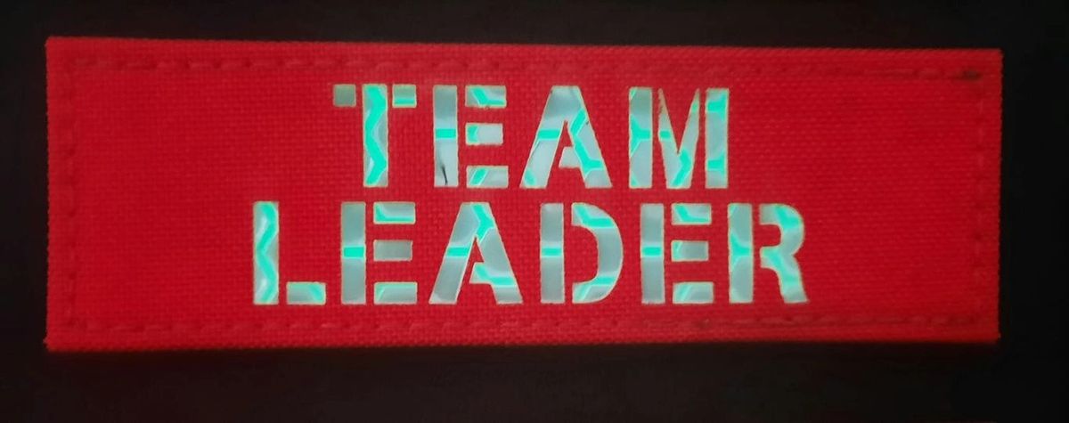 TEAM LEADER laser cut cyflect velcro patch