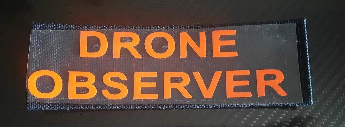 DRONE OBSERVER 130x40mm reflective velcro patch