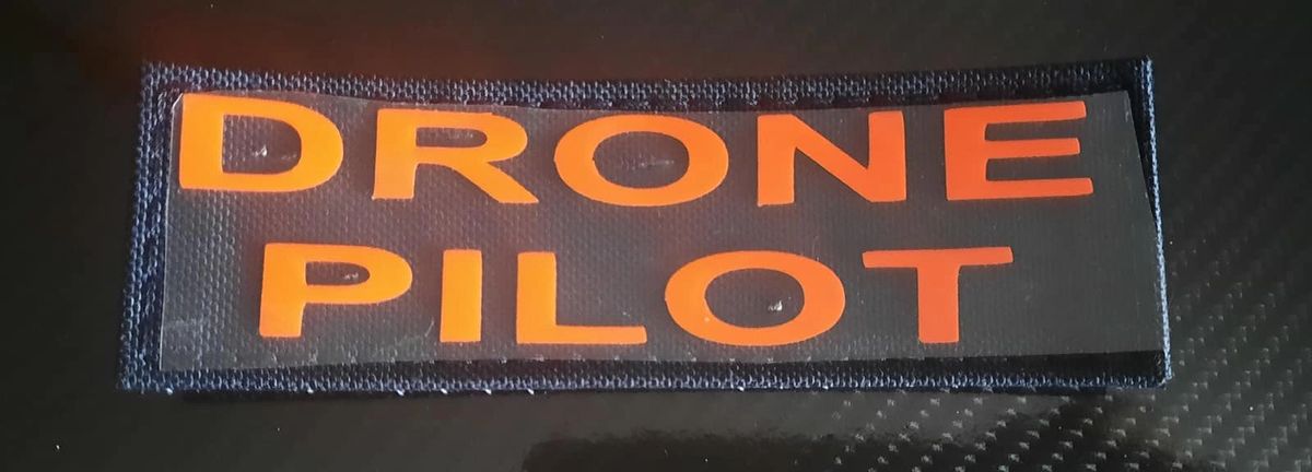 DRONE PILOT 130x40mm reflective velcro patch