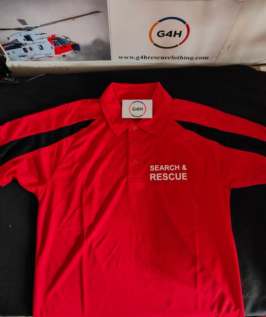 Contrast Search & Rescue wicking polo shirt
