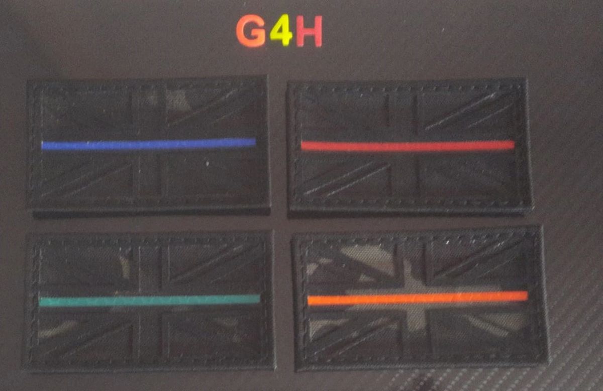 Emergency services reflective thin line, full textile series laser cut ...