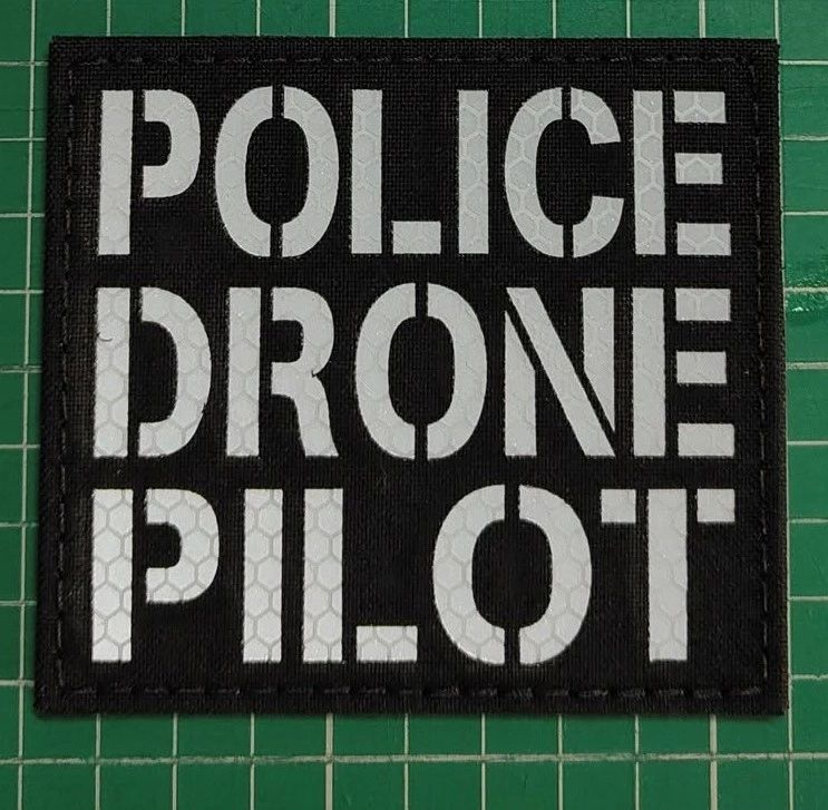POLICE DRONE PILOT, laser cut velcro patch for UBACS or tactical vest.