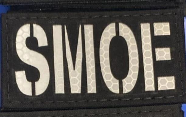 POLICE SMOE 90x50mm laser cut velcro patch