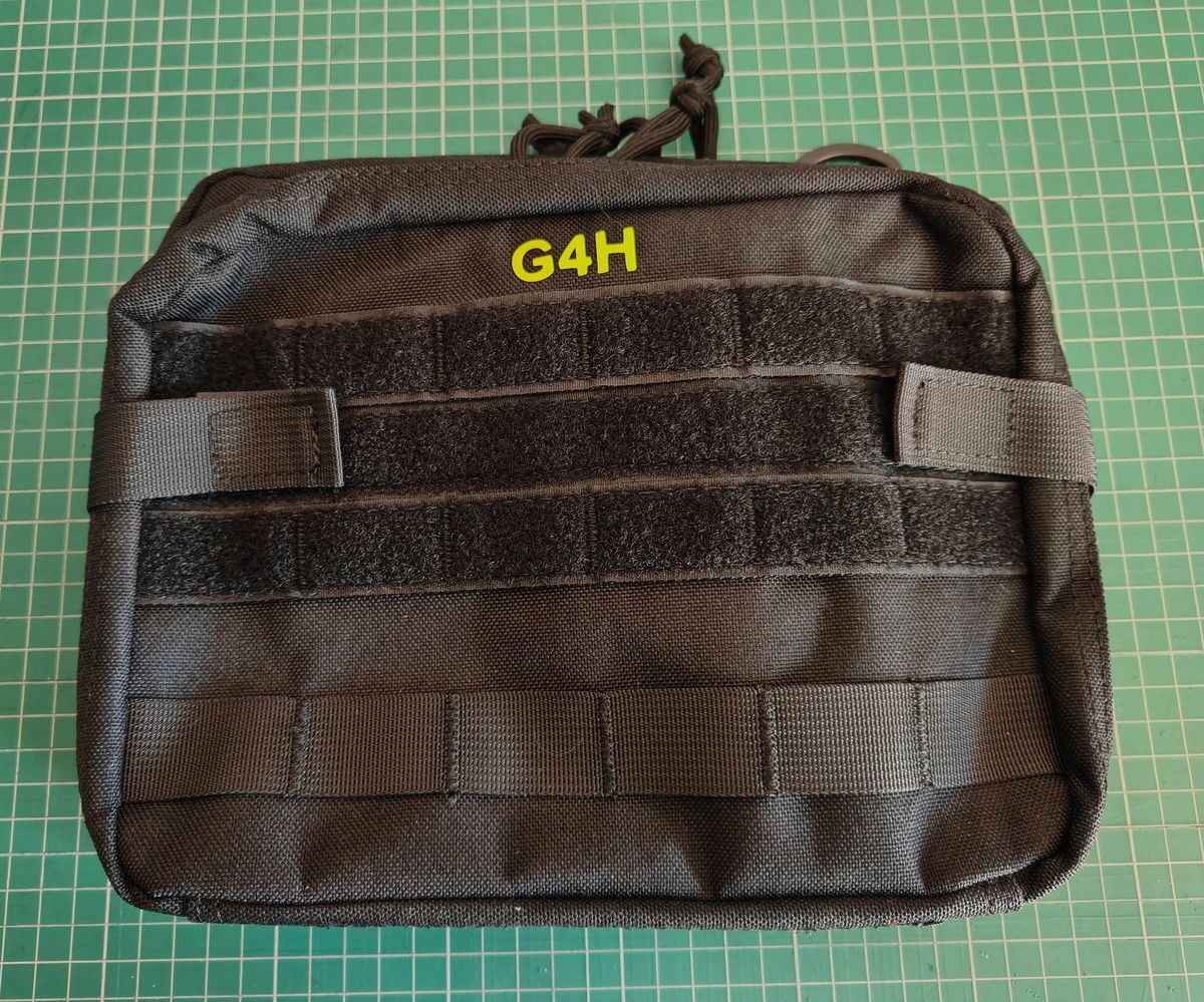 V2 advanced black MOLLE SAR chest rig, with velcro H harness
