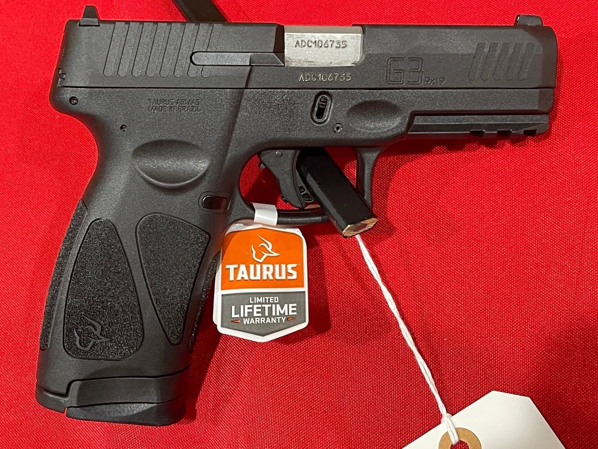 Taurus G3, 9mm, 4" Barrel, Adjustable Rear Sight, Black, 2‑17‑rd Mags
