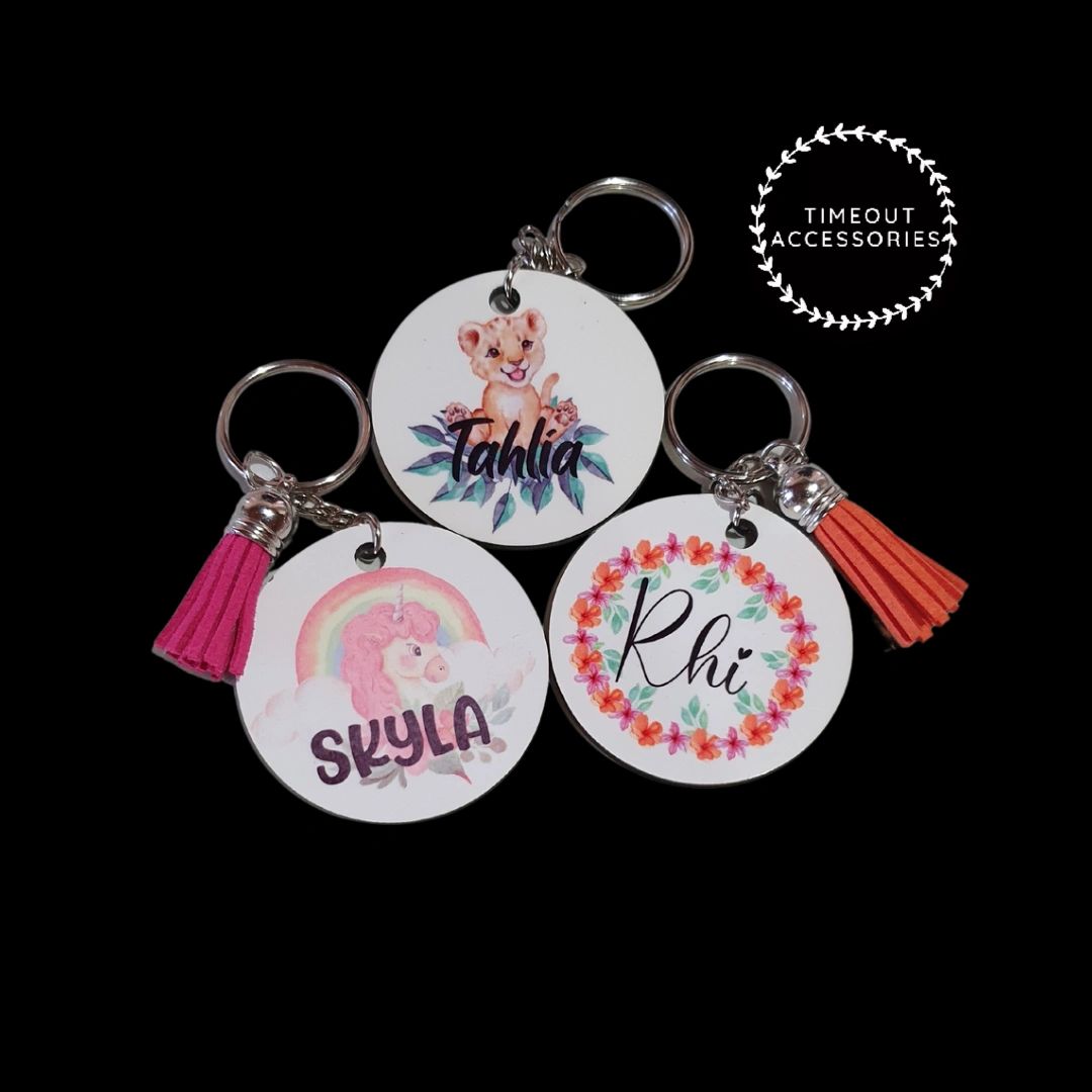 Themed Personalised Key Rings