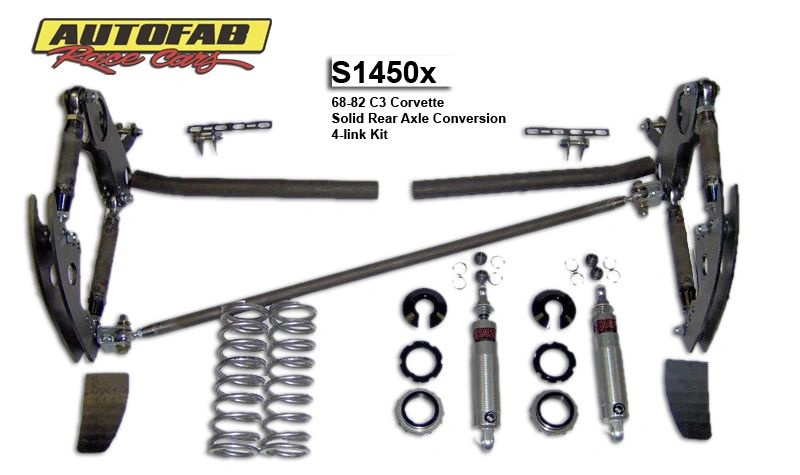 68-82 CORVETTE SOLID REAR AXLE CONVERSION KIT (C3 4-LINK) COILOVER KIT