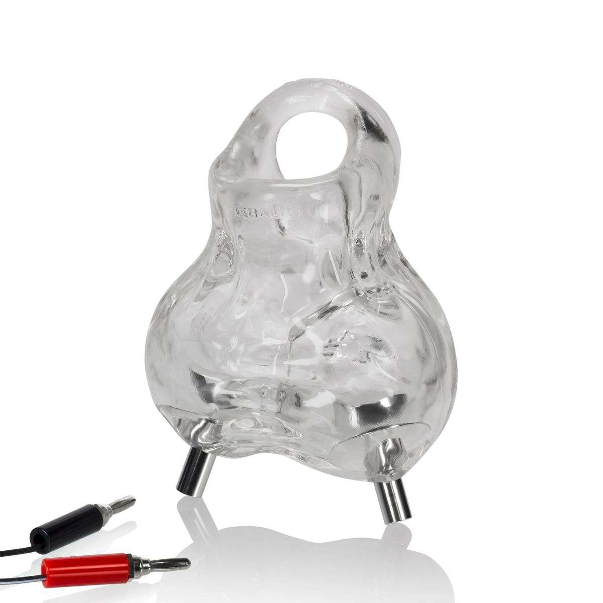 NUTTER ELECTRO cocksling+veiny ball-bag with electro contacts OXBALLS