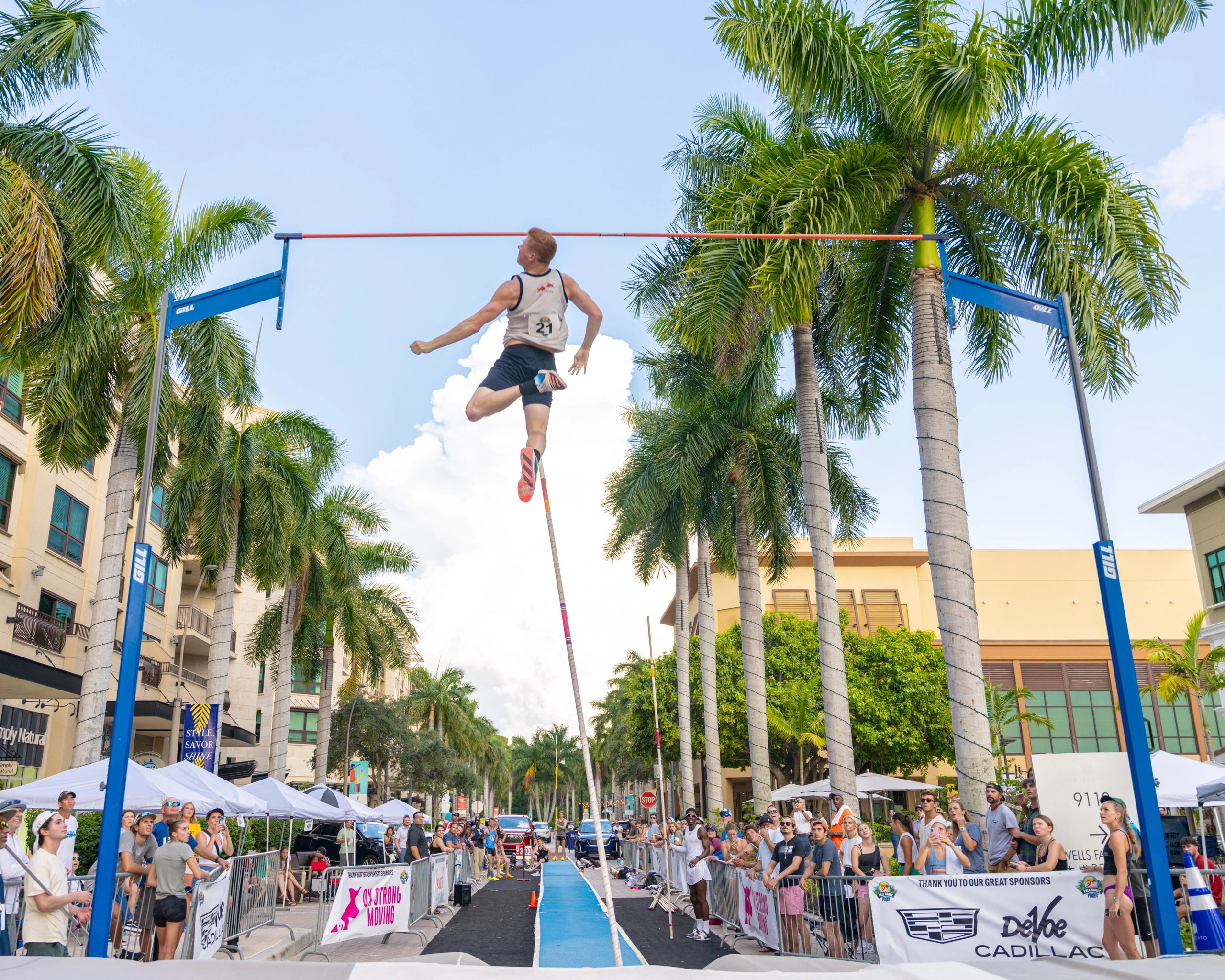 Exciting Pole Vaulting Event at Mercato Plaza