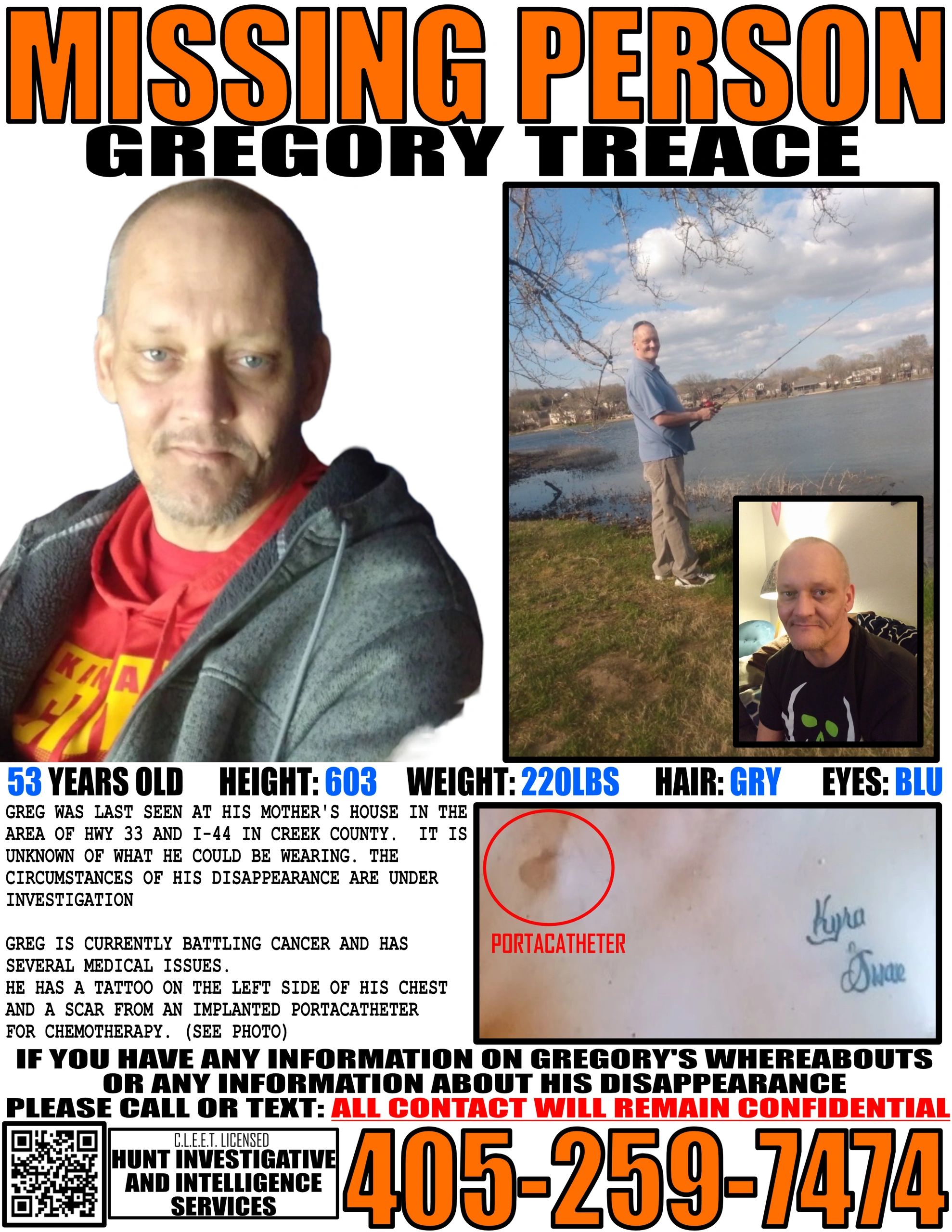 MISSING PERSON: GREGORY TREACE