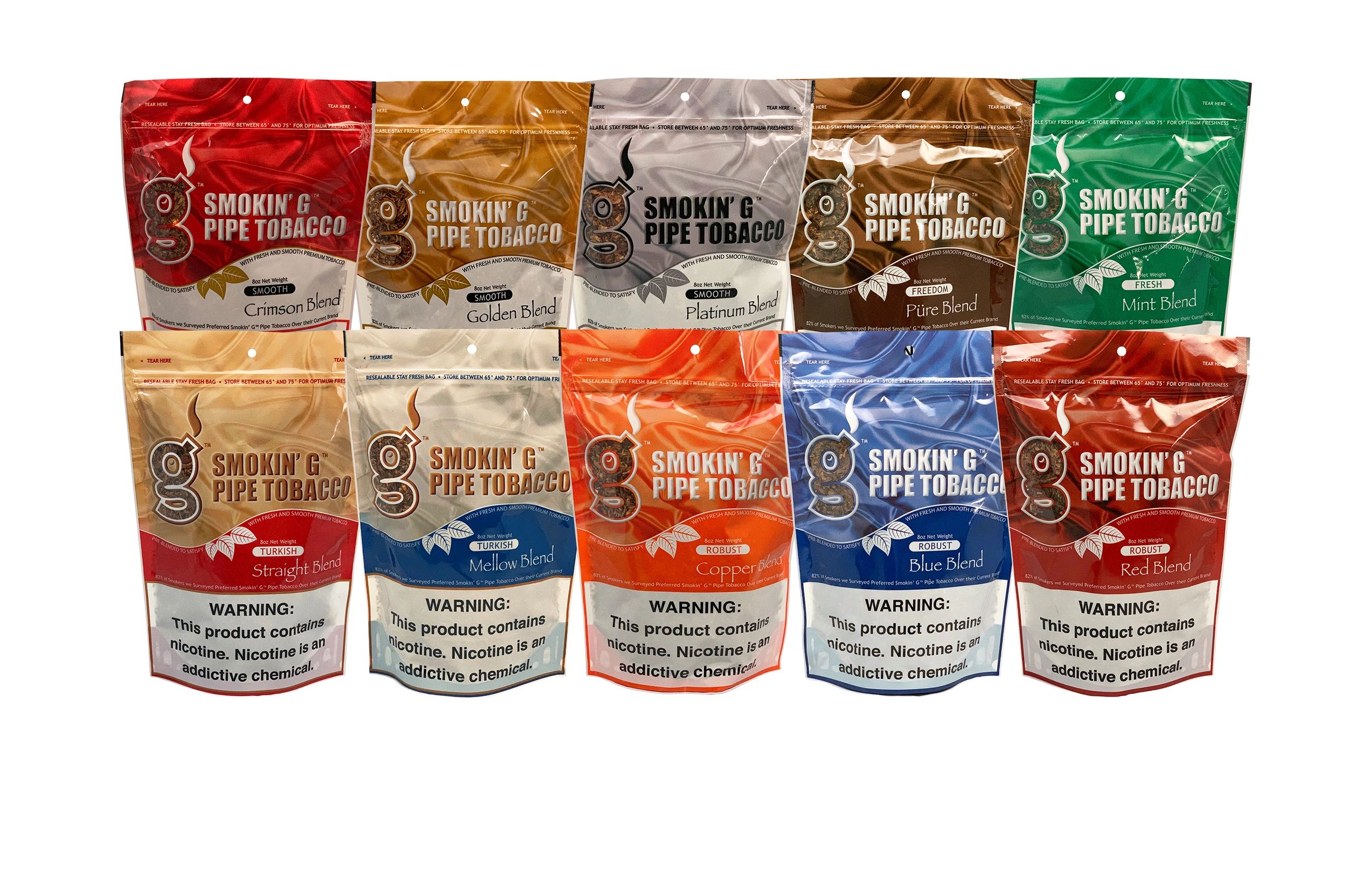 Smokin G Pipe Tobacco - Buy Tobacco, Discount Tobacco, Tobacco Bags