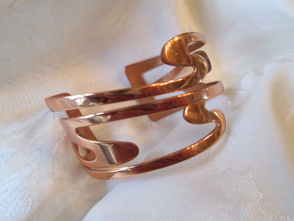 Renoir Squiggly Copper Cuff Bracelet
