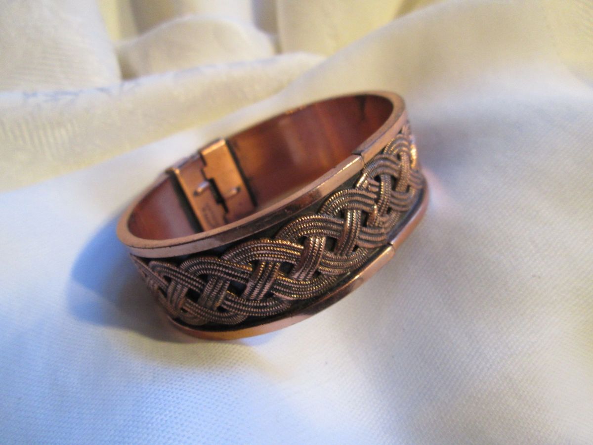 Renoir Woven Celtic Design Clapper Bracelet