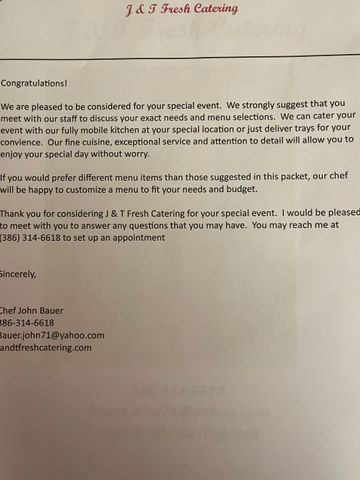 jandtfreshcatering.com - Caterer, Catering, Wedding Catering