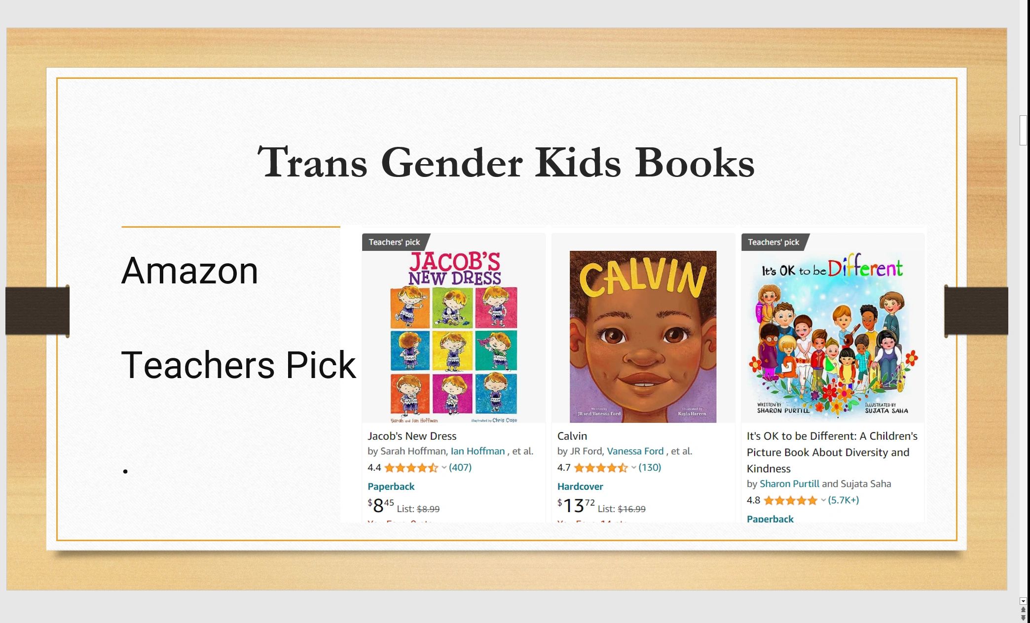 Books for Trans Gender Kids