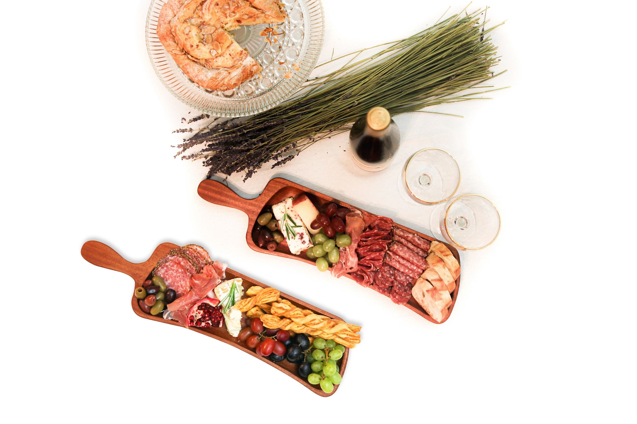 Serve in Style with Our Unique 2-Piece Wooden Appetizer Server